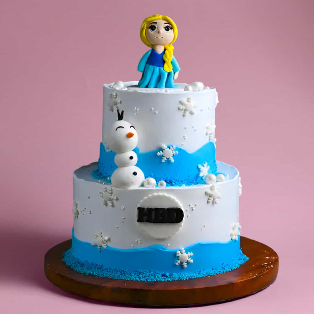 Two-Tier Frozen Theme Cake – Cakeinzy